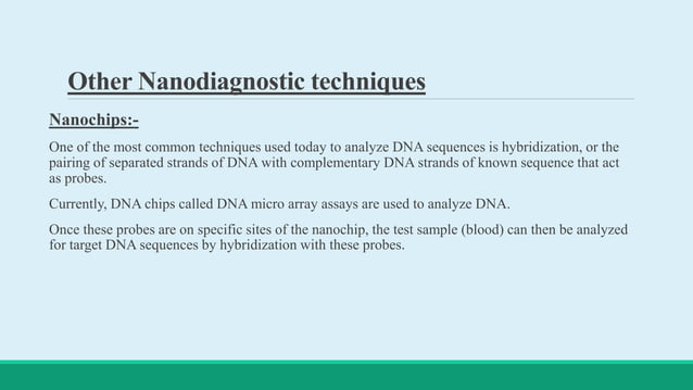 role of nanotechonolgy in diagnostic pathology.pptx | Chemistry | Science