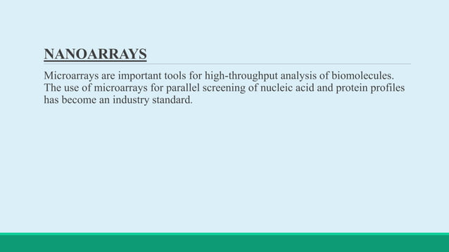 role of nanotechonolgy in diagnostic pathology.pptx | Chemistry | Science