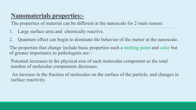 role of nanotechonolgy in diagnostic pathology.pptx | Chemistry | Science