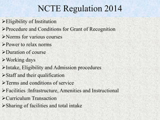 Role of National Council for Teacher Education | PPTX