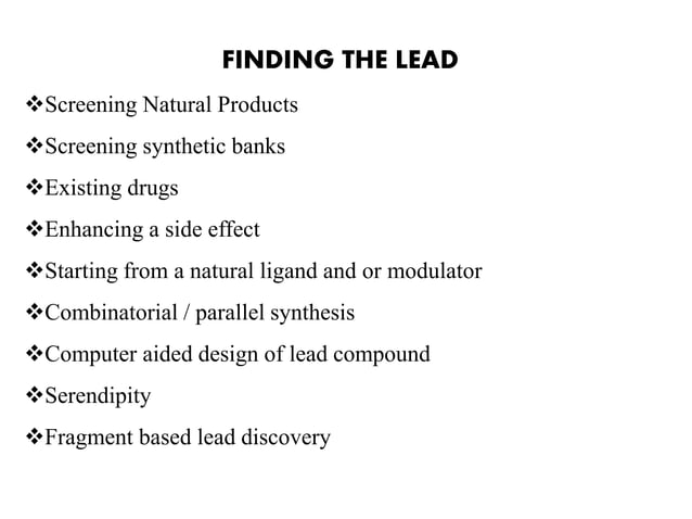 Role of natural product in drug discovery | PPTX