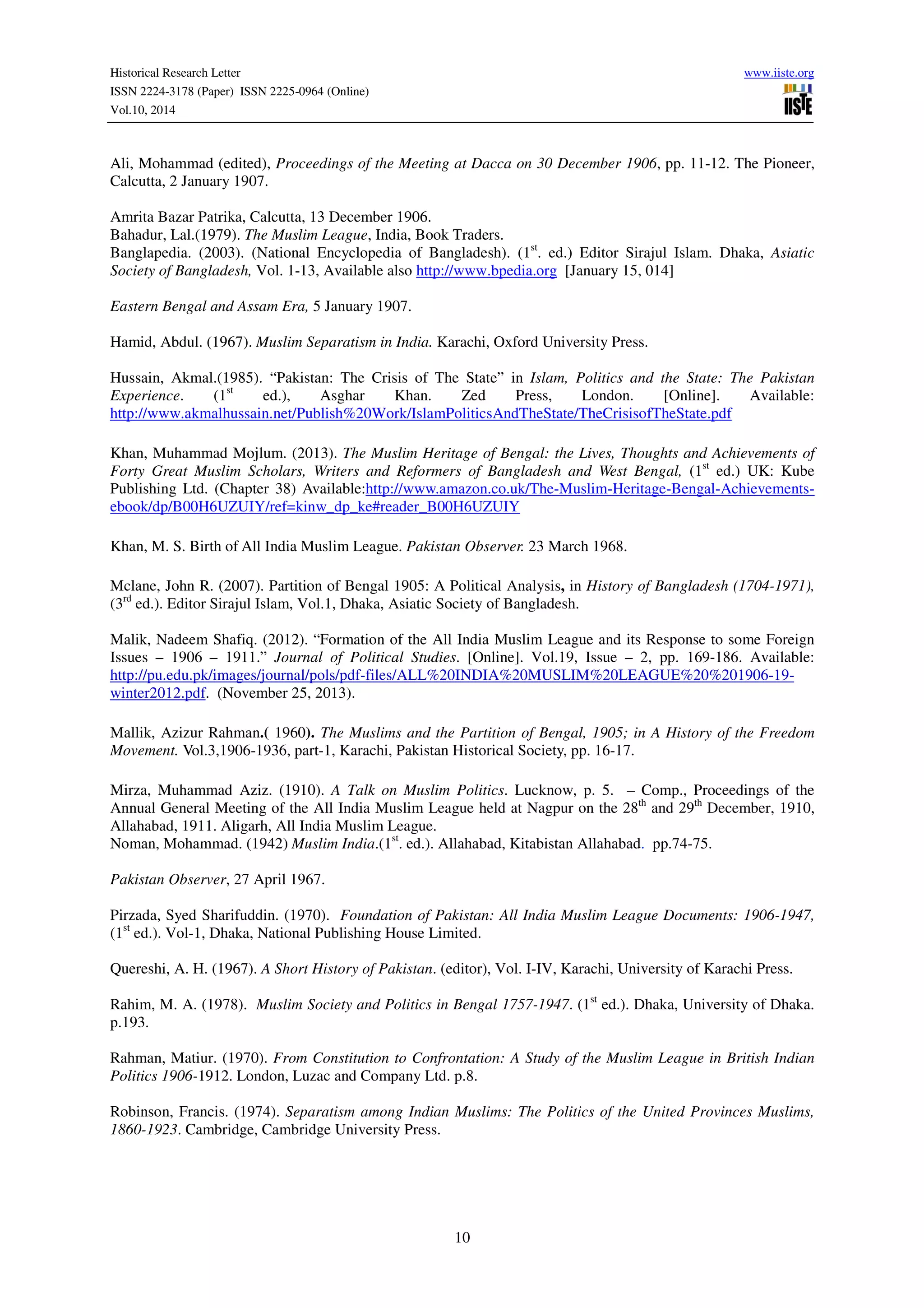 Role of nawab salimullah for the foundation of aiml | PDF