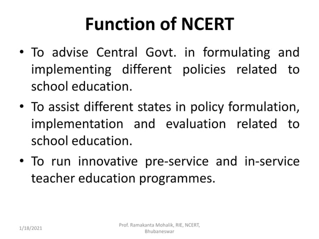 Role of NCERT in Overcoming Crisis in Education during COVID | PPT