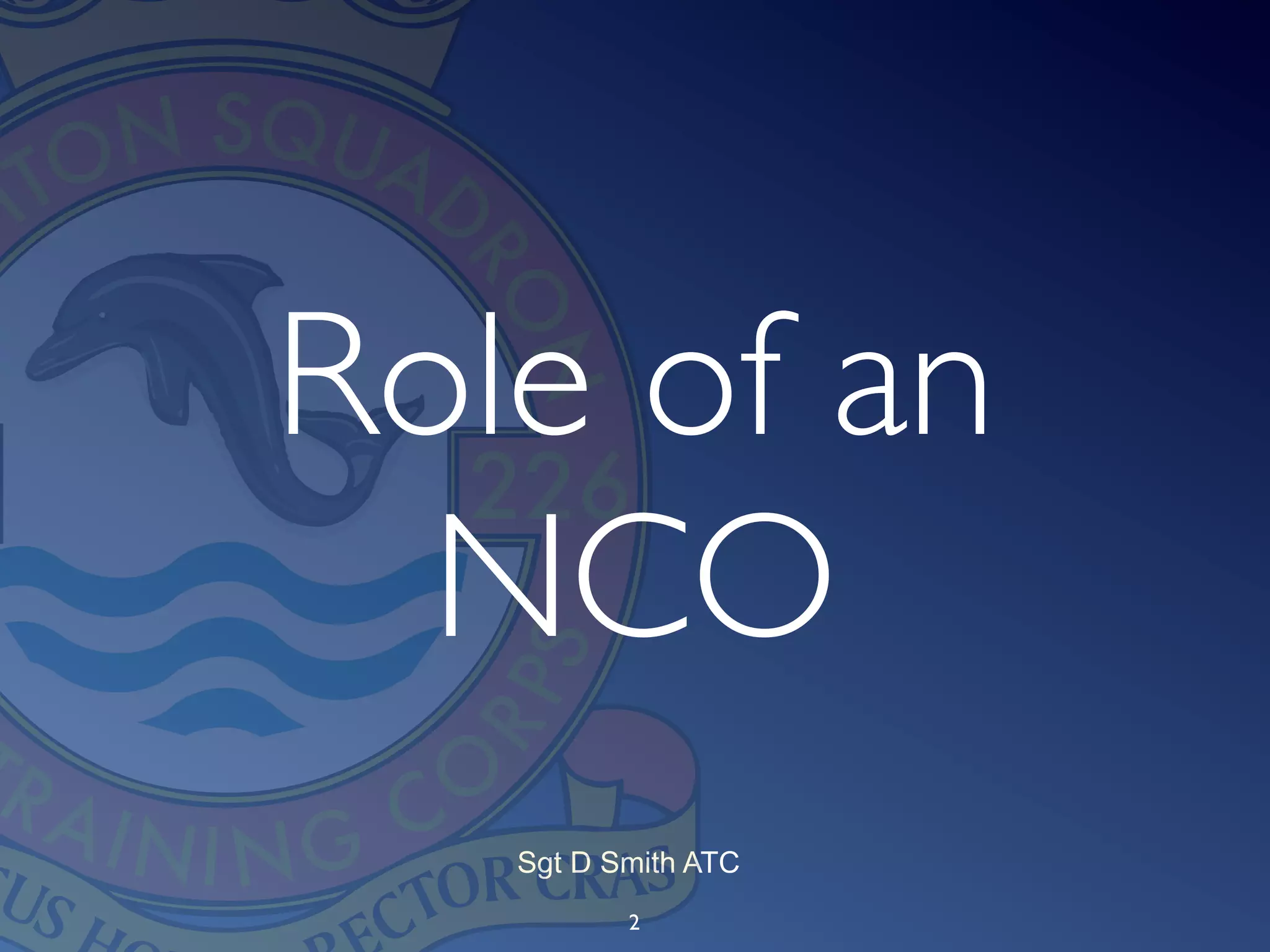 Role Of NCO Lesson | KEY