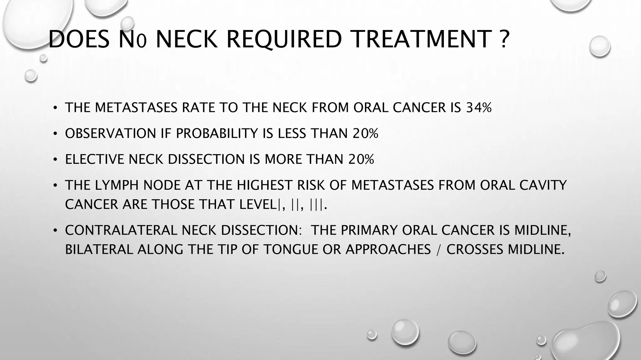 Role of neck dissection in the management of head and neck cancer | PPTX