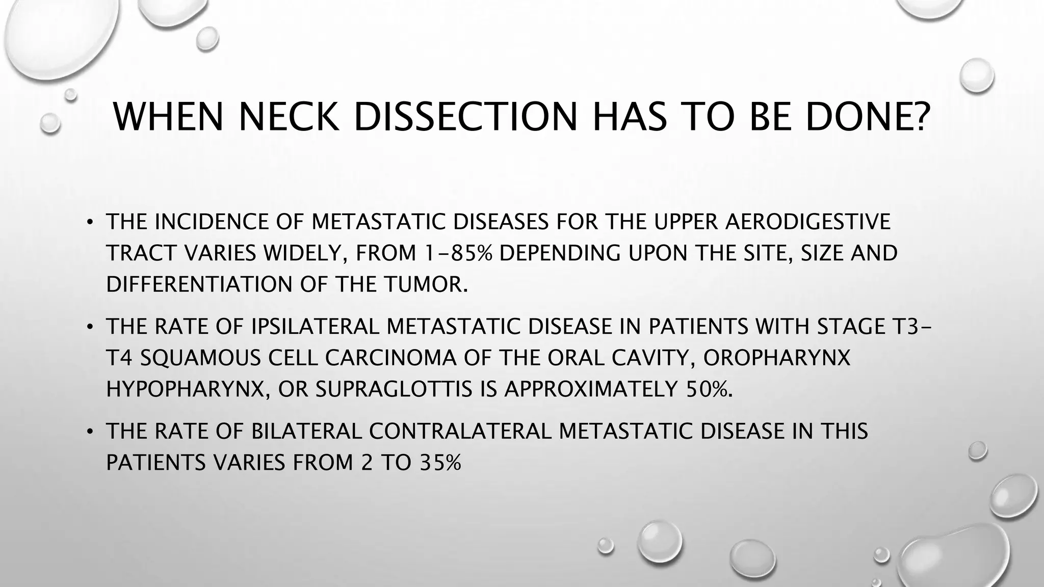 Role of neck dissection in the management of head and neck cancer | PPTX