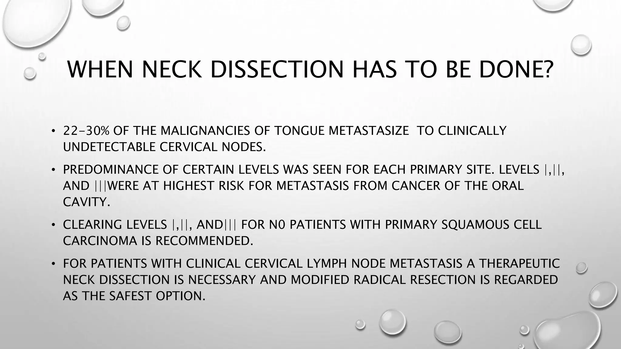 Role of neck dissection in the management of head and neck cancer | PPTX