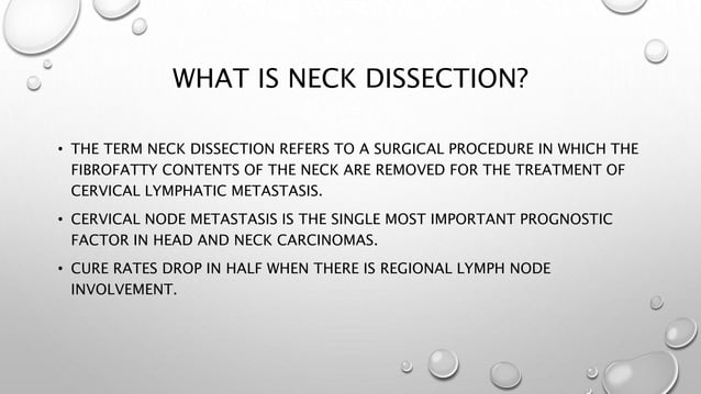 Role of neck dissection in the management of head and neck cancer | PPTX