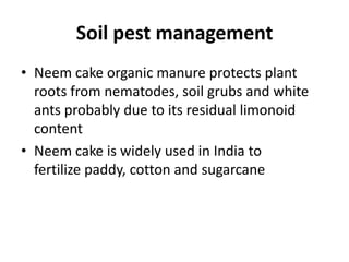 Role of neem in organic farming | PPTX