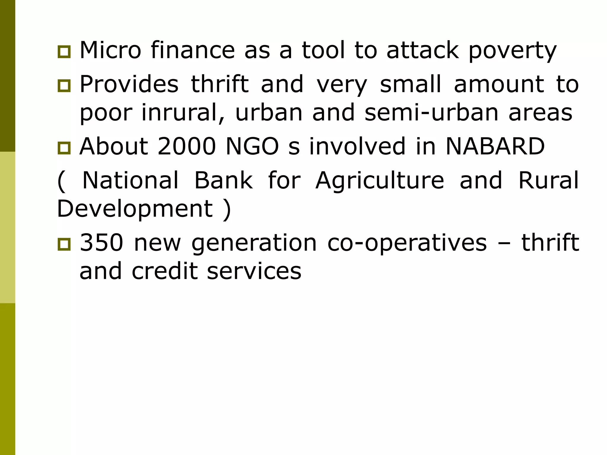 Role of ngo in microfinance | PPTX