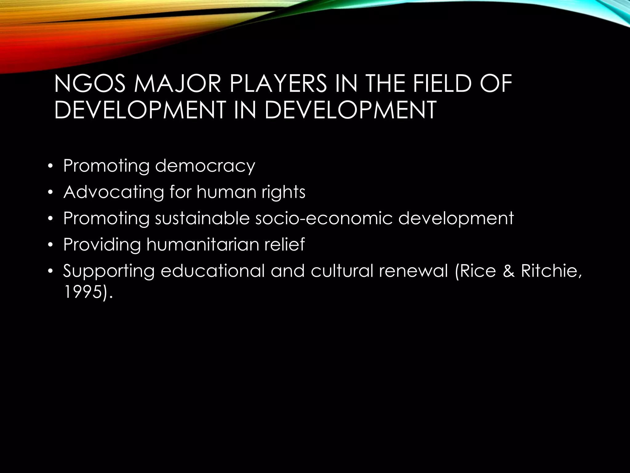 Role of NGOs in development | PDF