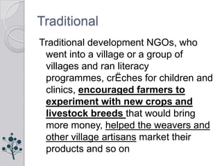 Role of NGOs in rural development | PPTX