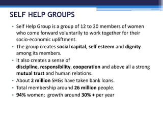 Role of ng os in self help groups | PPT