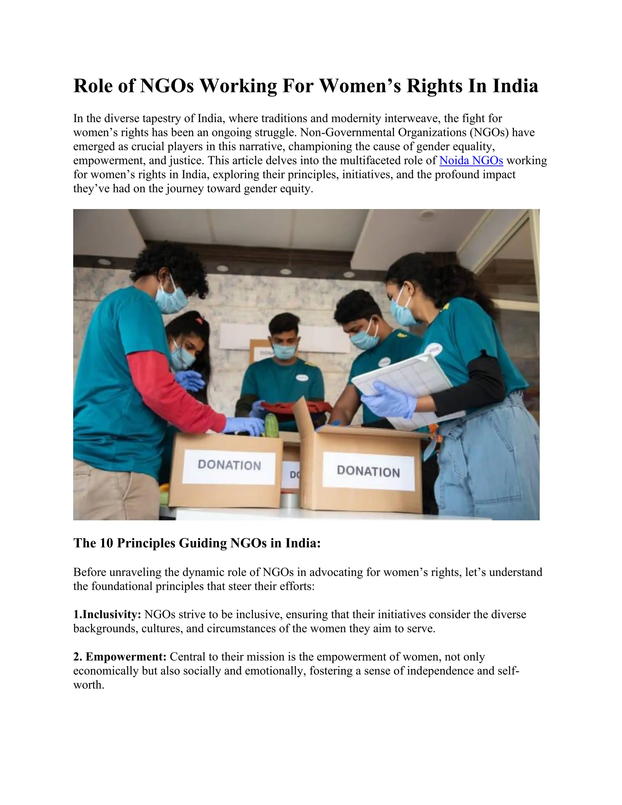 Role of NGOs Working For Women's Rights In India.pdf | Reproductive Health | Diseases and Conditions