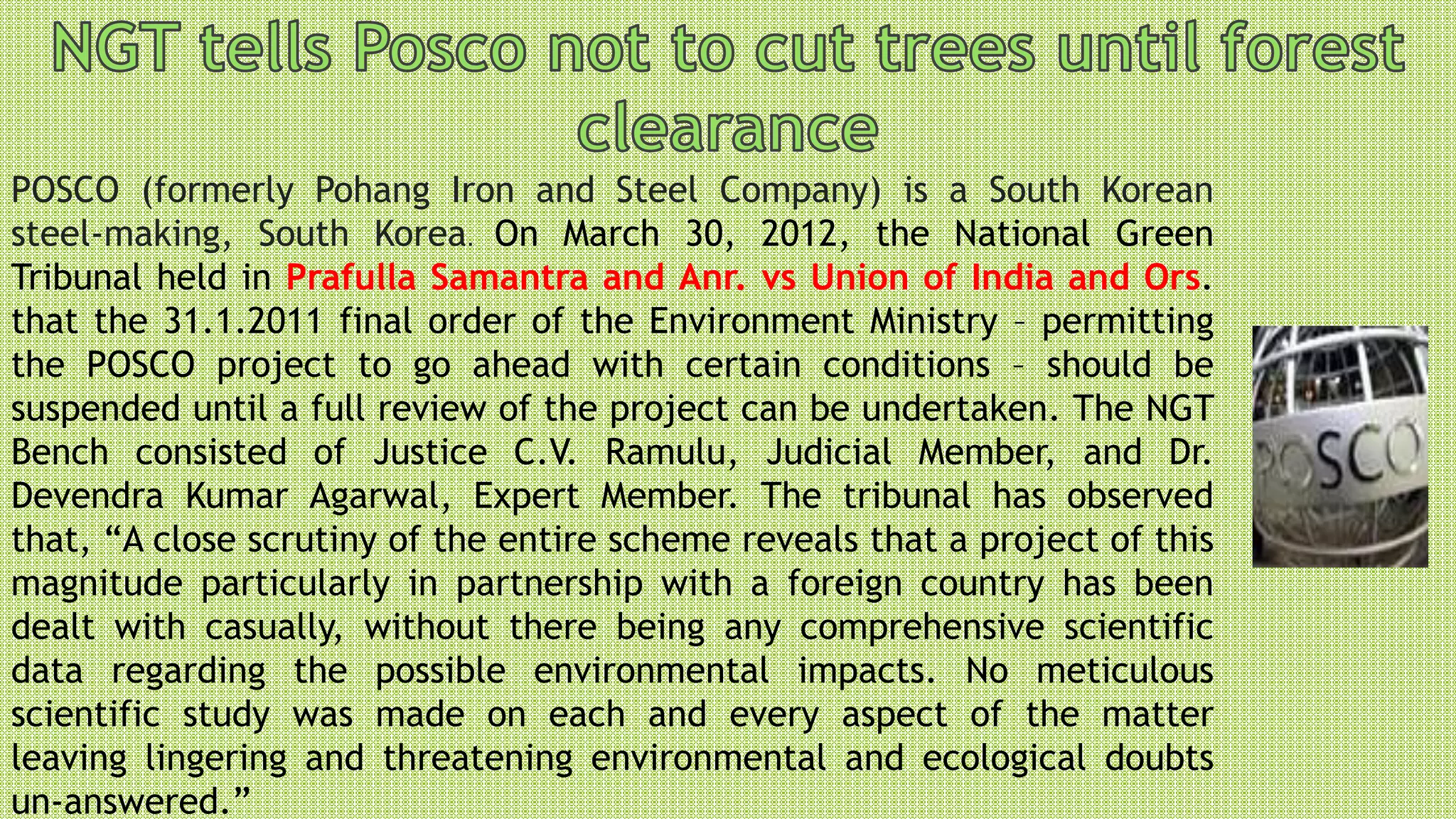 Role of NGT in ENVIRONMENT PROTECTION | PPTX