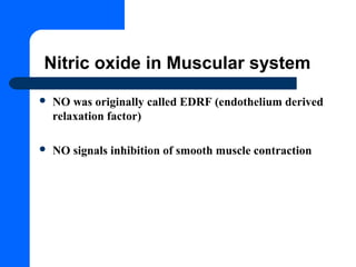 Role of nitric oxide in body | PPT