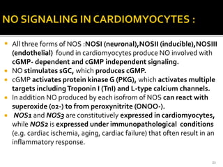 Role of nitric oxide in cell signaling | PPTX