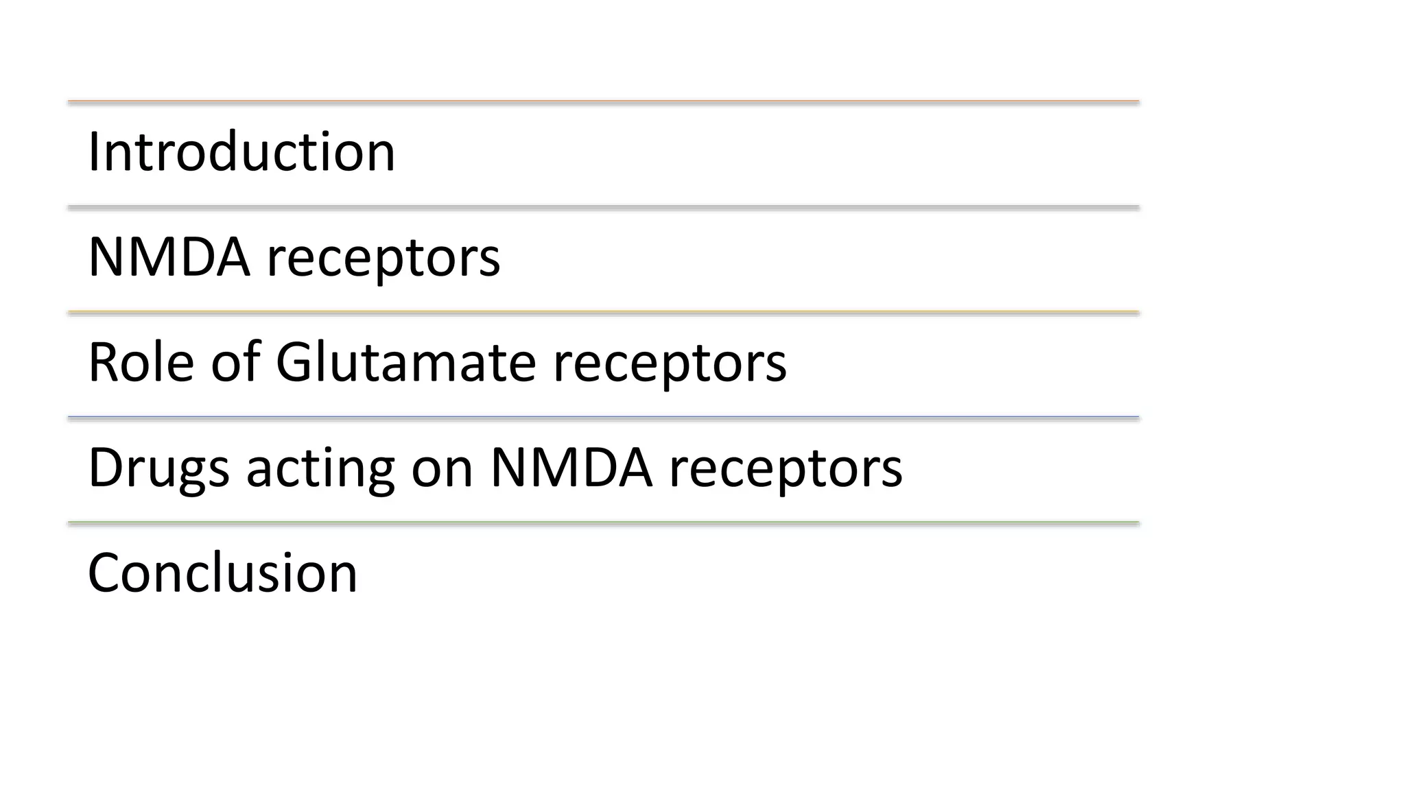 Role of nmda receptors and drugs affecting it | PPTX