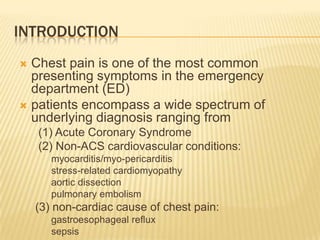 Role of nm imaging in acute chest pain syndromes | PPT