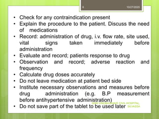 Role of nursing officer in drug administration by Ms. Nisha Mecwan ...