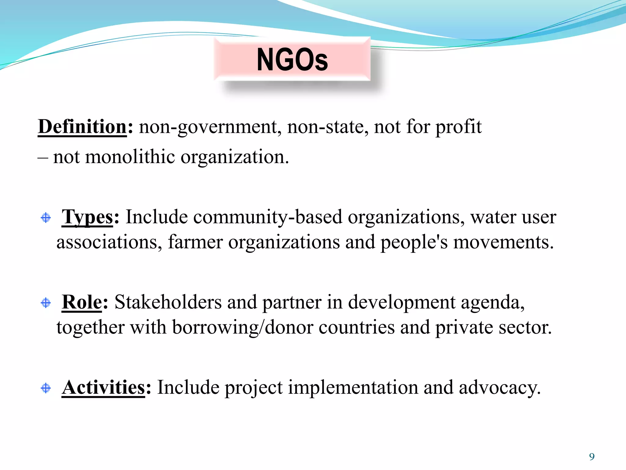 Role of non-governmental organizations (NGOs) in rural development | PPT