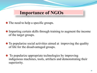 Role of non-governmental organizations (NGOs) in rural development | PPT