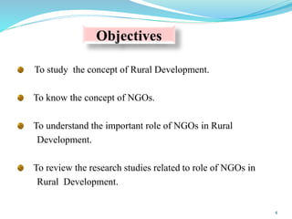 Role of non-governmental organizations (NGOs) in rural development | PPT