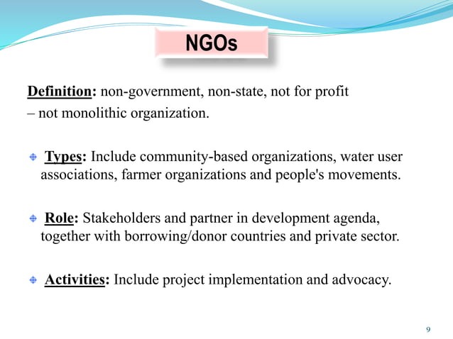 Role of non-governmental organizations (NGOs) in rural development | PPT