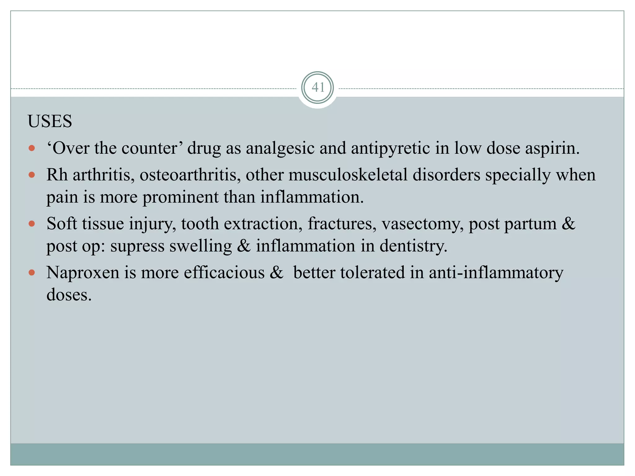 ROLE OF NON STEROIDAL ANTI- INFLAMMATORY DRUGS IN PERIODONTICS.pptx
