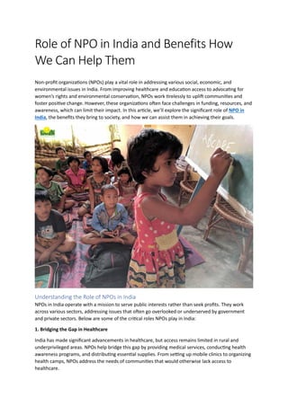 Role of NPO in India and Benefits How We Can Help Them.pdf