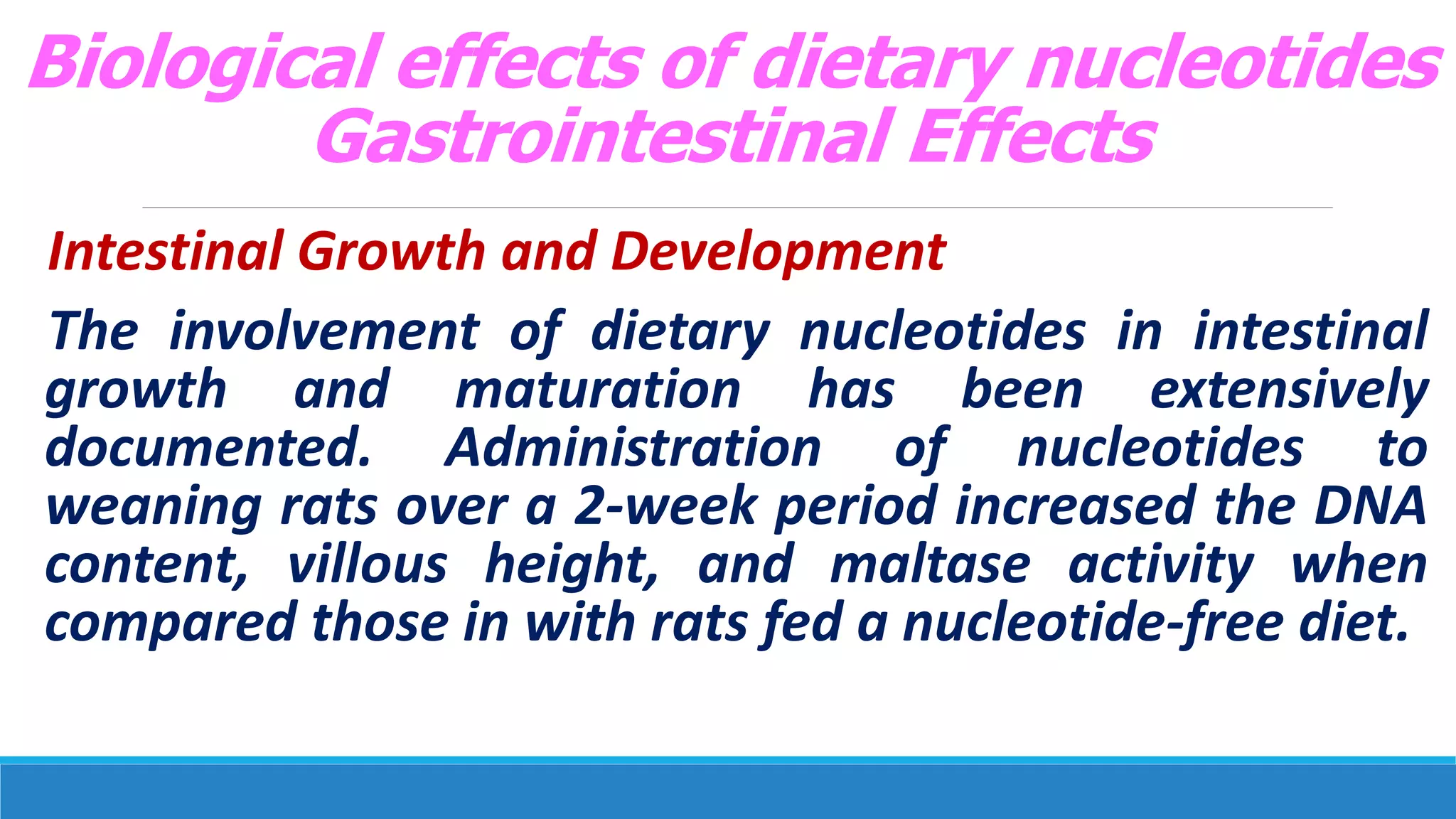 Role of nucleotides in infant formula | PPTX