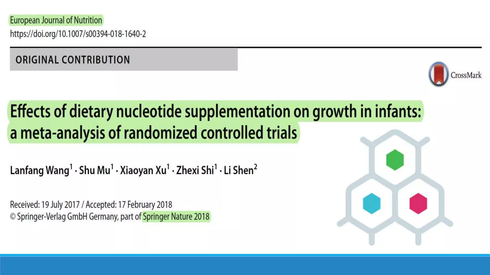 Role of nucleotides in infant formula | PPTX