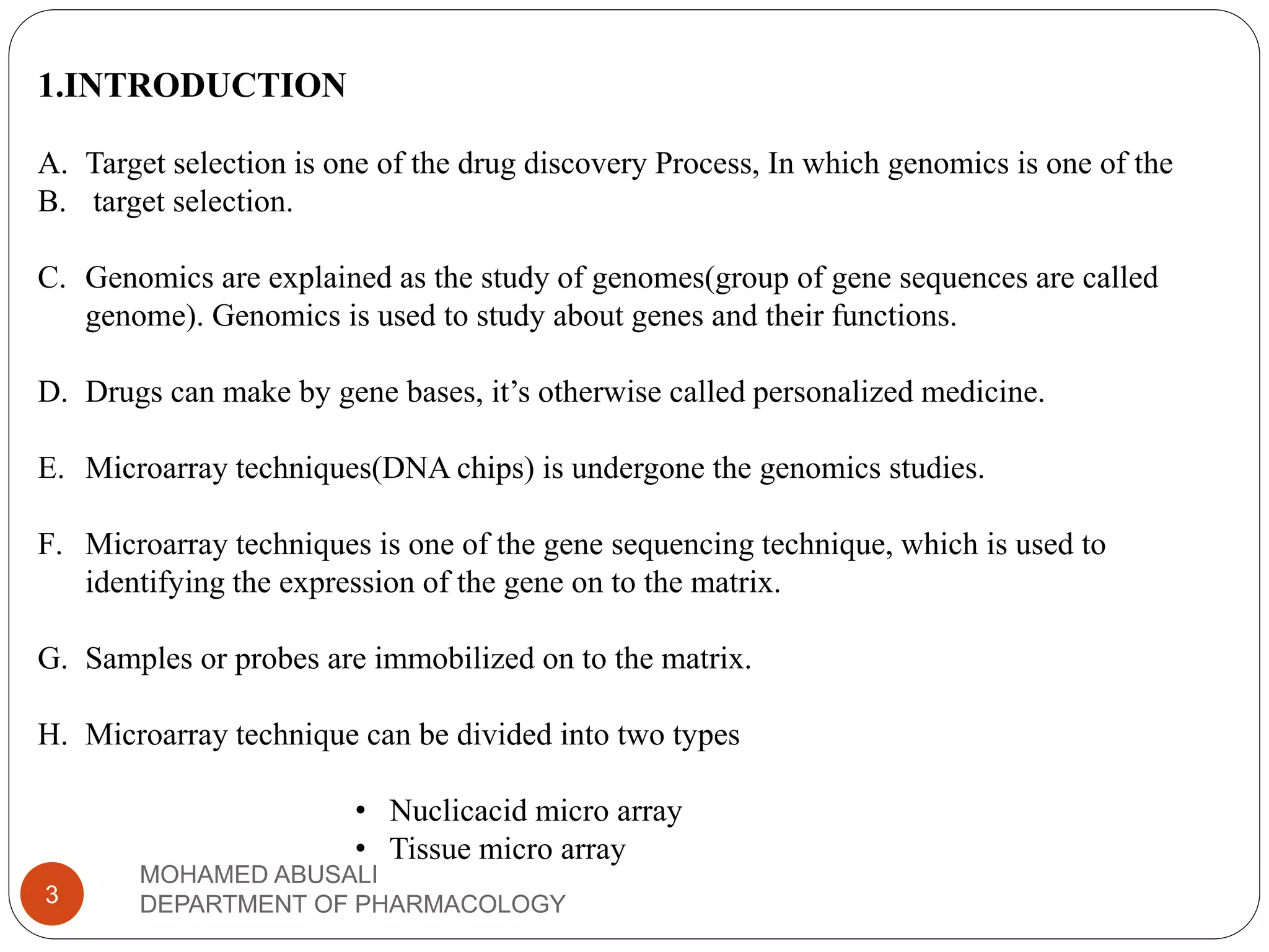 Role of nuclicacid microarray &protein micro array for drug discovery process | PPTX