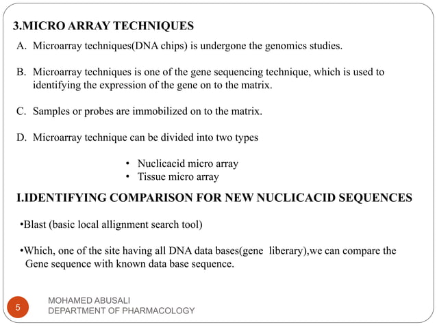 Role of nuclicacid microarray &protein micro array for drug discovery process | PPTX ...