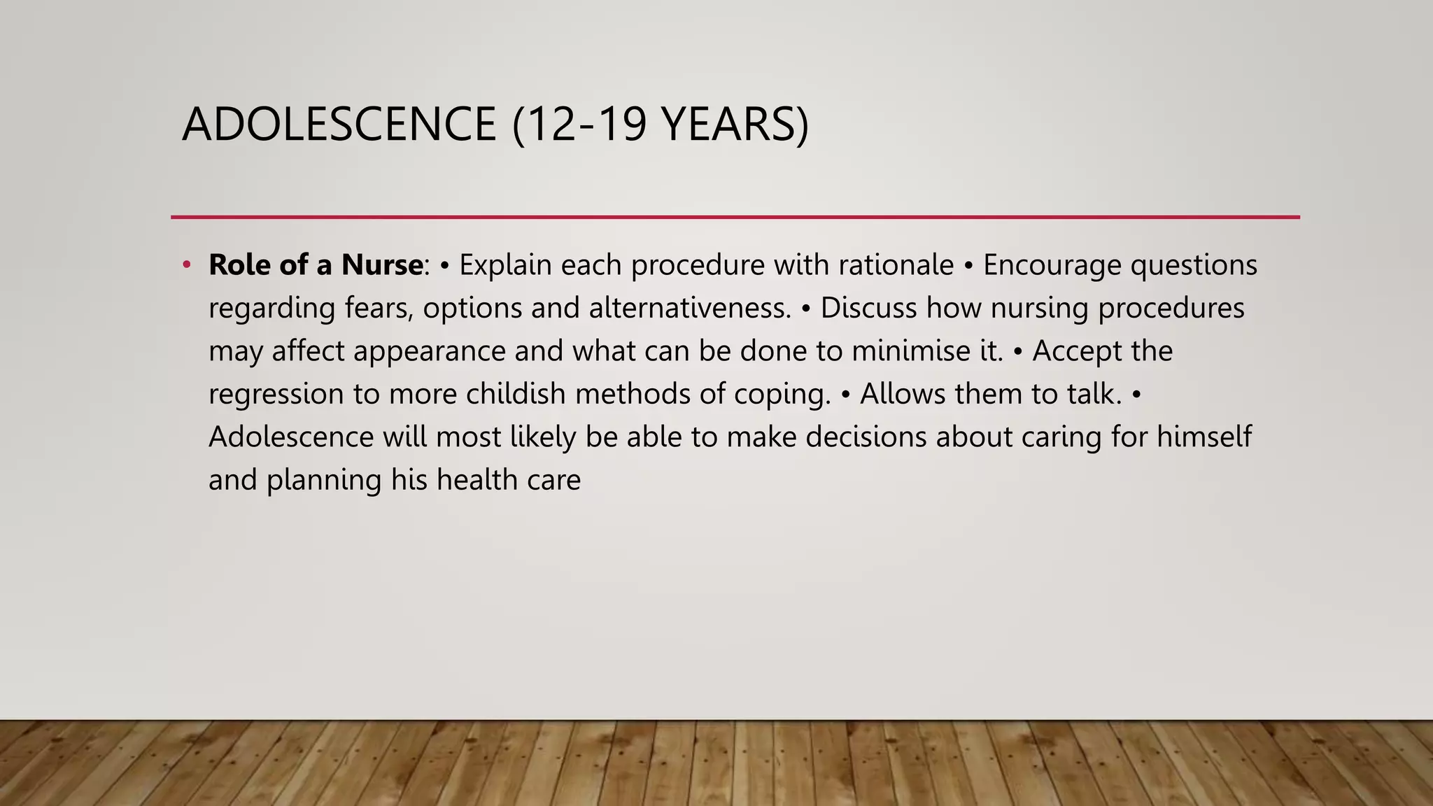 Role of nurse in developmental psychology, unit 4, psychology B.sc ...