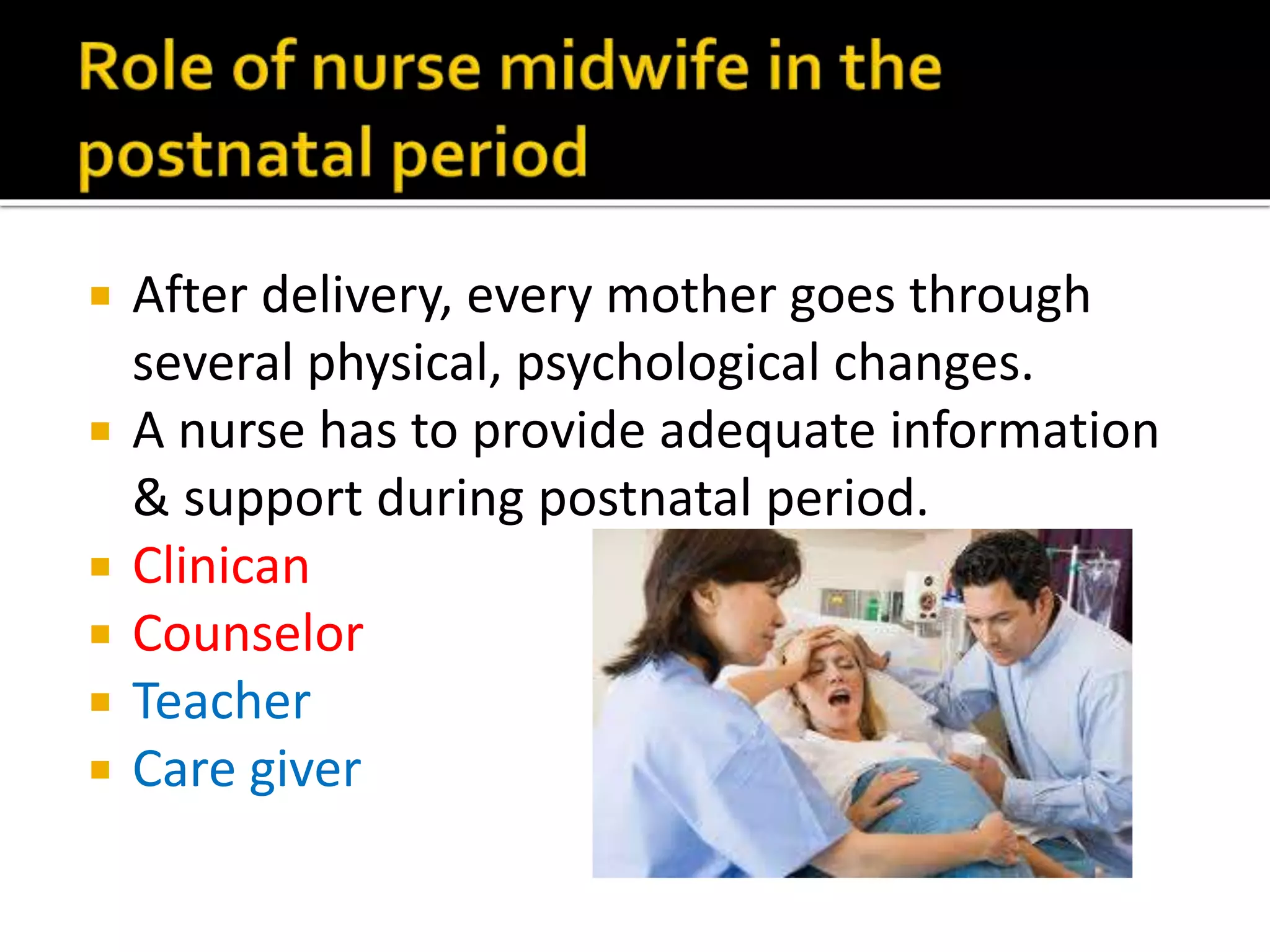 Role of nurse midwifery and obstetric care | PPTX