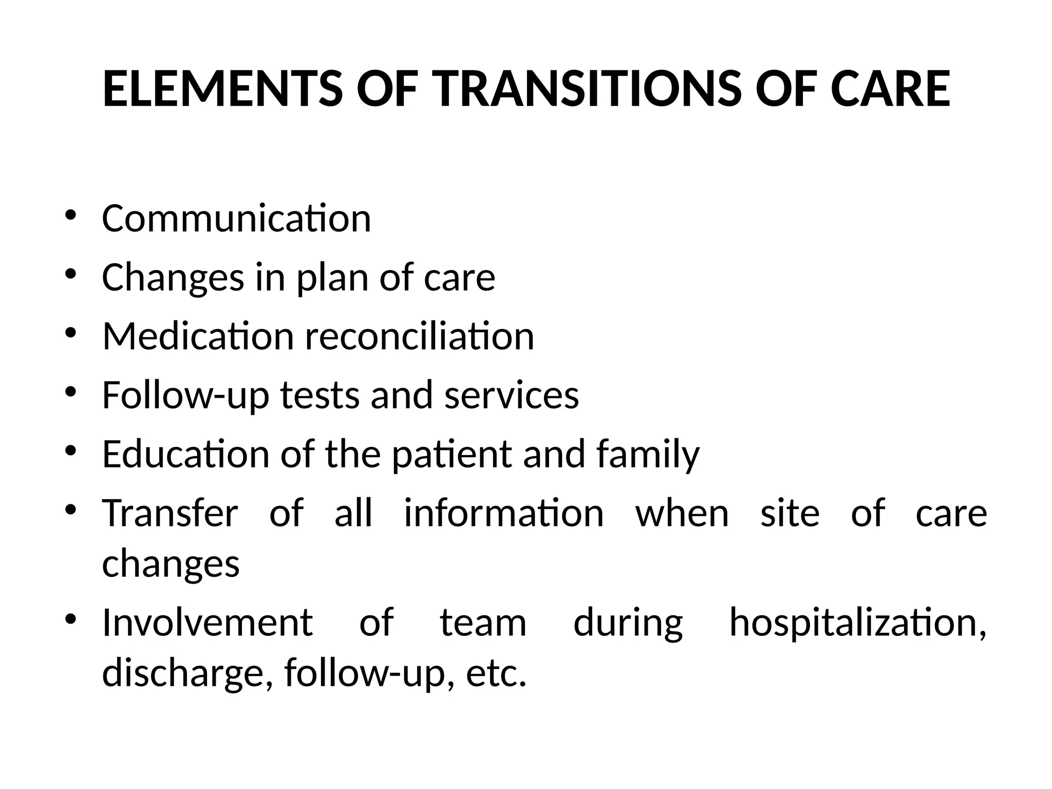 Role of Nurses and Importance of Transitional care.pptx