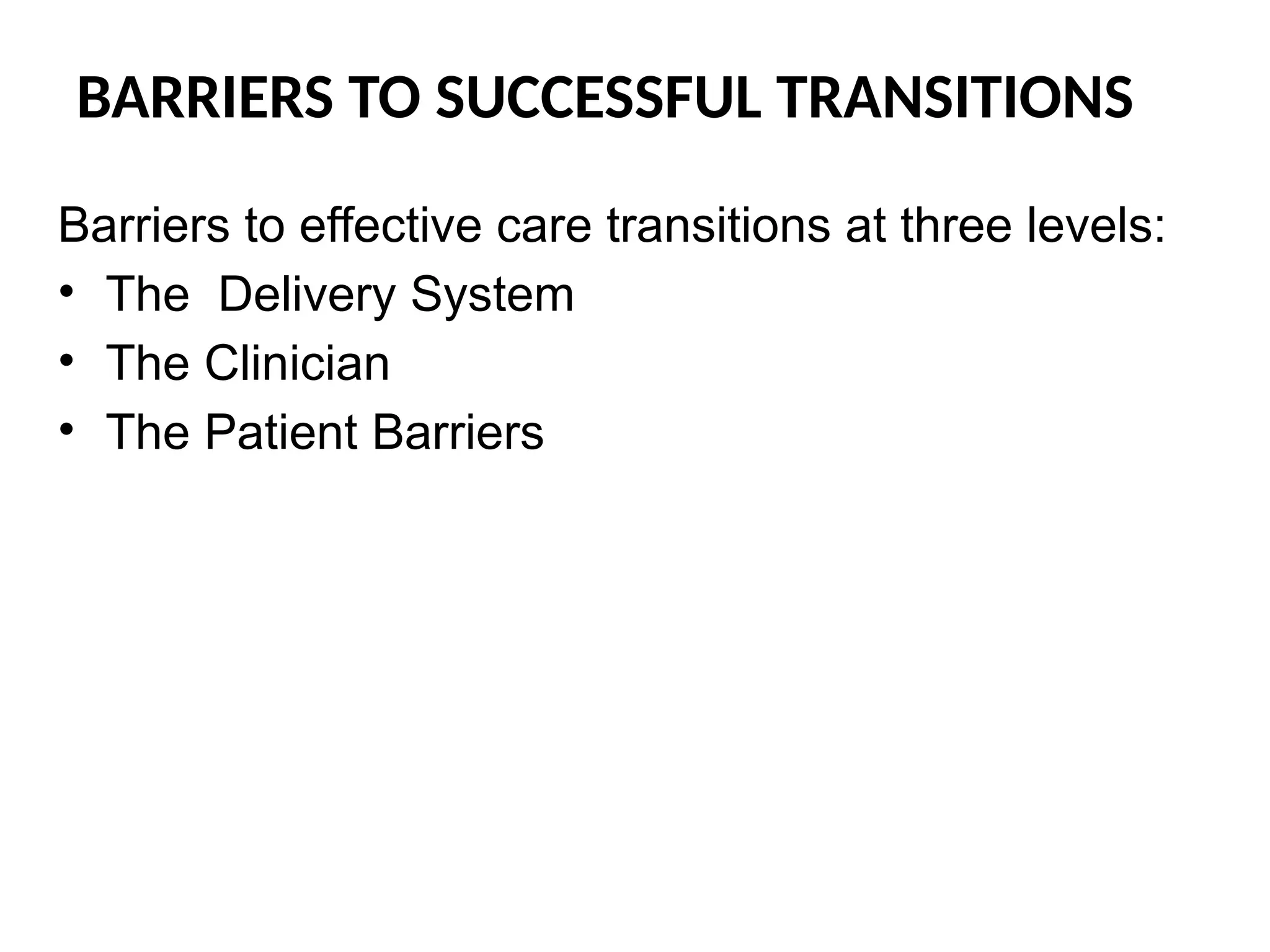 Role of Nurses and Importance of Transitional care.pptx