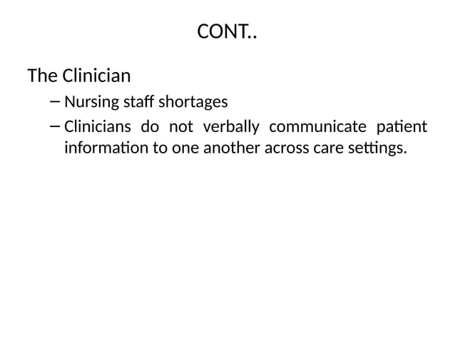 Role of Nurses and Importance of Transitional care.pptx | Eldercare ...