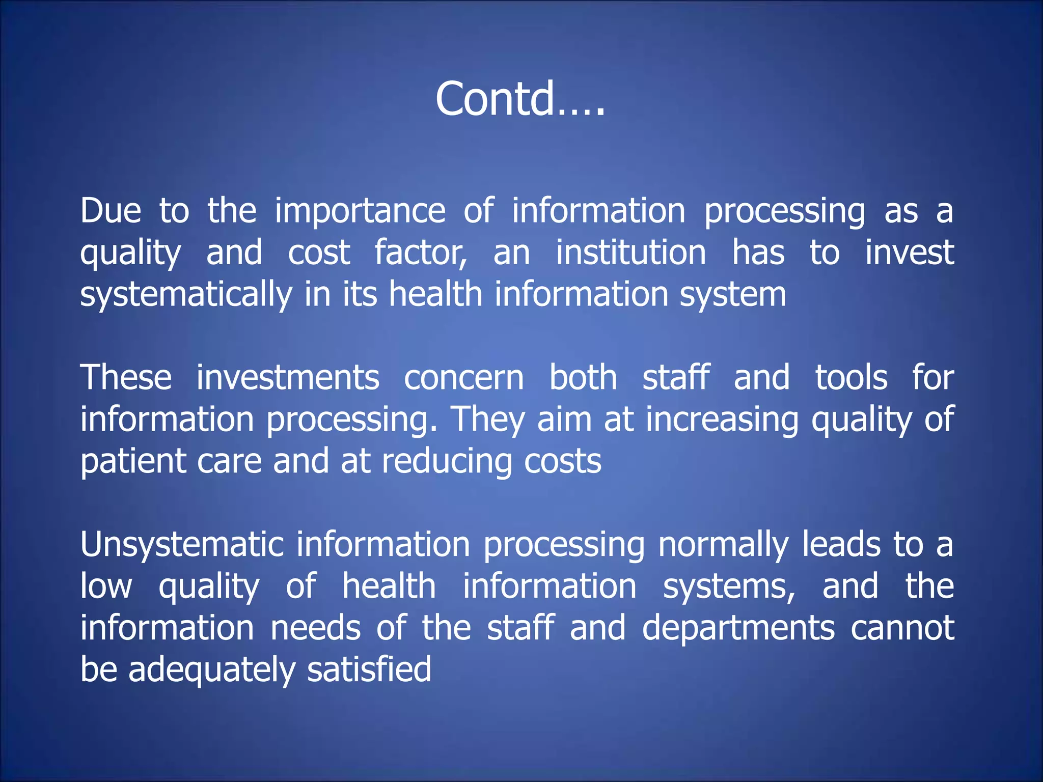 Role of nursing informatics in hospital information system | PPT