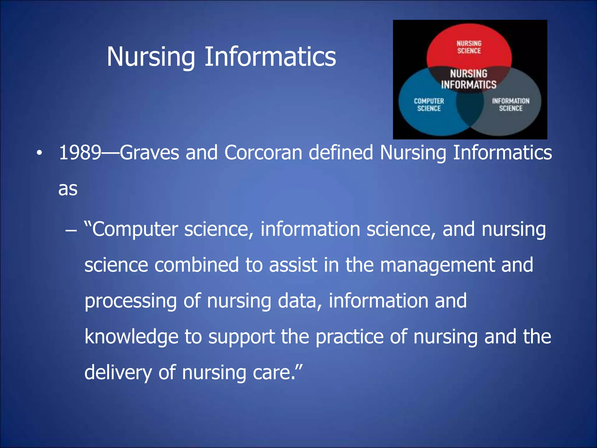 Role of nursing informatics in hospital information system | PPT