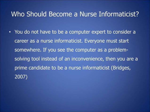 Role of nursing informatics in hospital information system | PPT ...