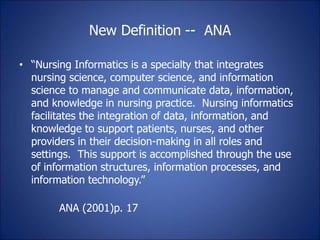 Role of nursing informatics in hospital information system | PPT