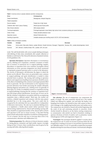 Role of nursing personnel in laboratory testing | PDF