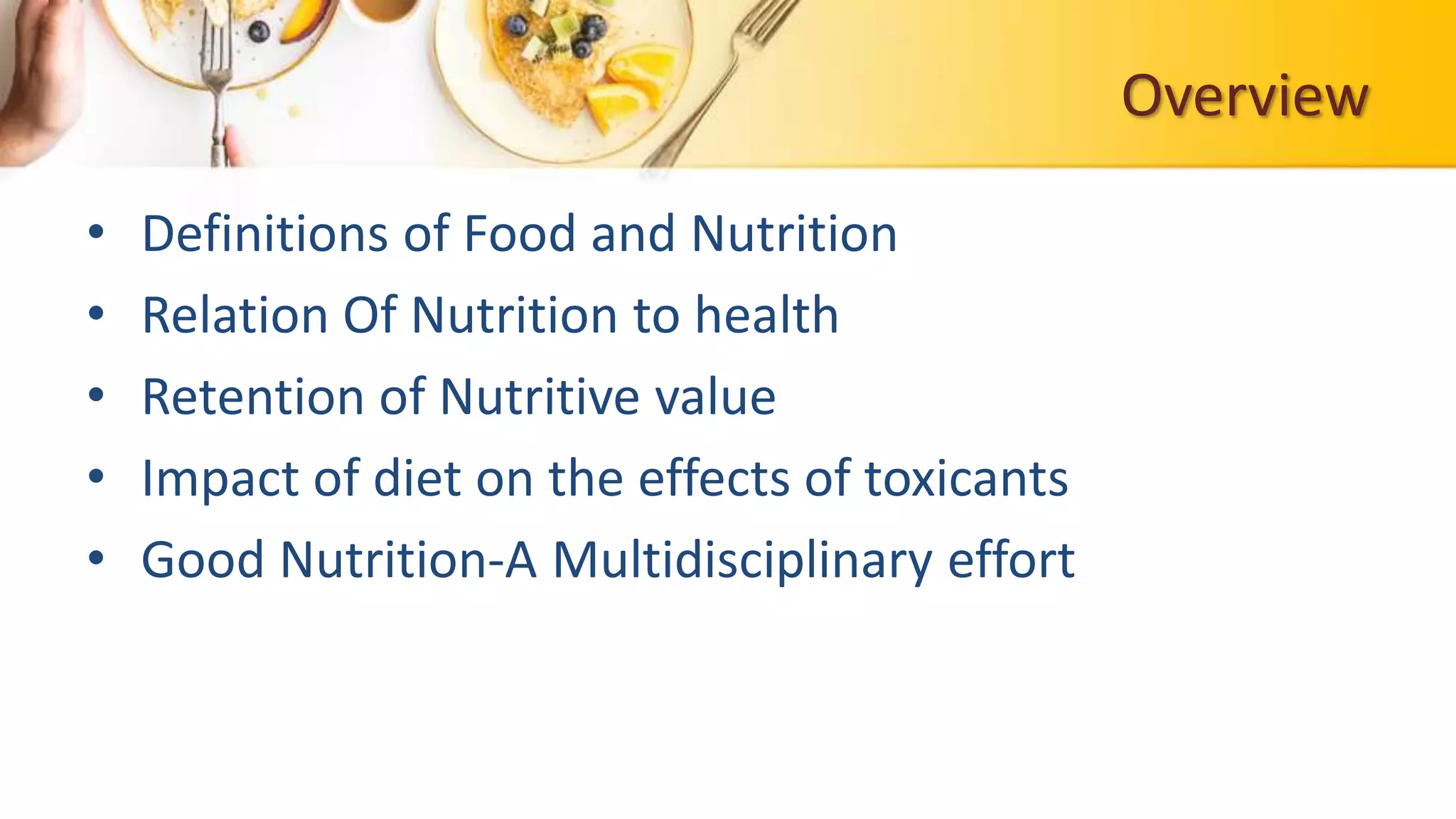 Role of nutrients in health and nutrition | PPTX