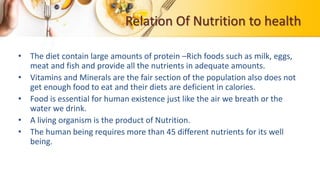 Role of nutrients in health and nutrition | PPTX