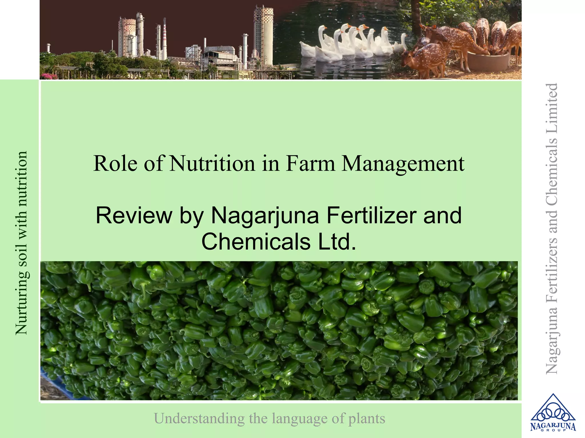 Role of nutrition in farm management a review by nagarjuna fertilizers ...