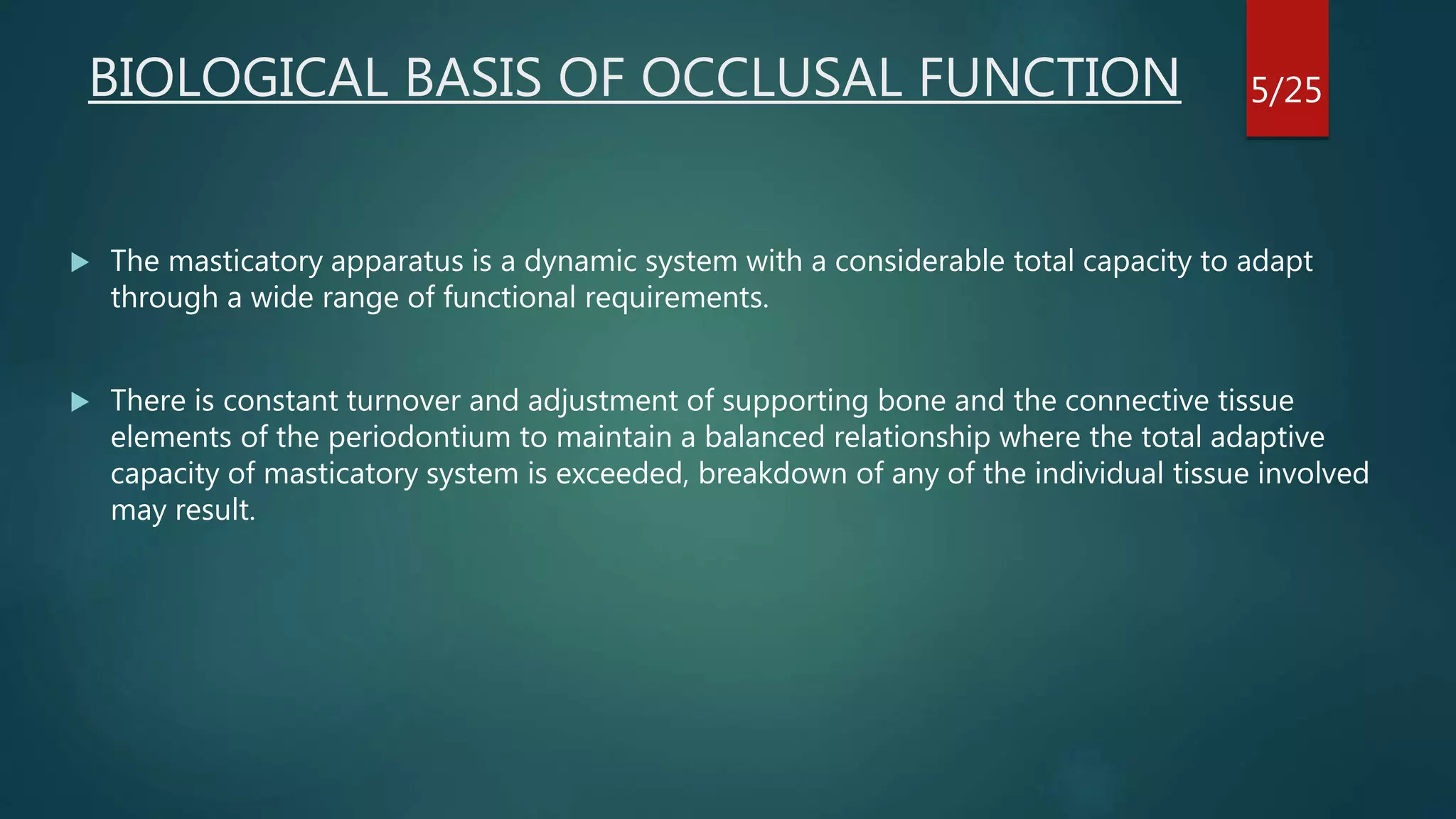 Role of occlusion in periodontal disease | PPTX