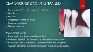 Role of occlusion in periodontal disease | PPTX