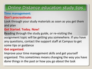 Role of online learning in distance education | PPT